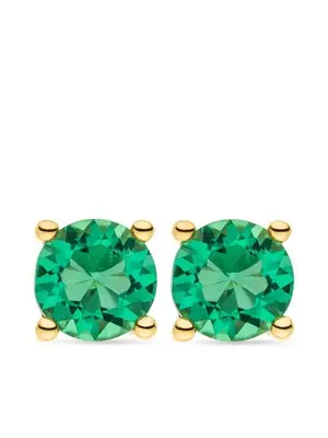 VEYNOU 14kt Yellow Emerald Stud Earrings - Gold