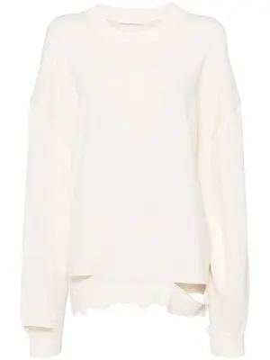 Helmut Lang Distressed Sweater - Neutrals