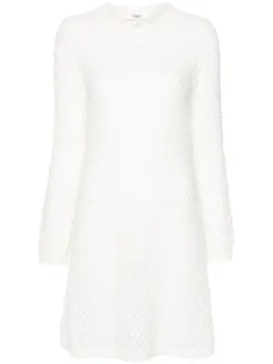 Chloé Pointelle-knit Mini Dress