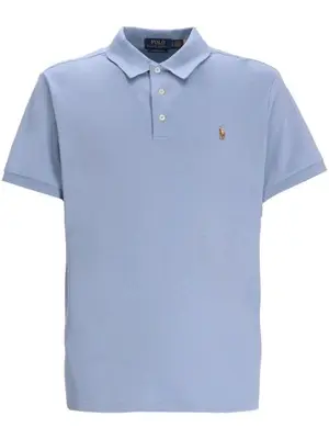 Polo Ralph Lauren Embroidered Cotton Polo Shirt - Blue