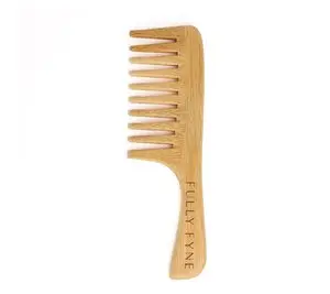 FULLY FYNE Bamboo Wide-tooth Comb For Fine/thin Hair - One-color