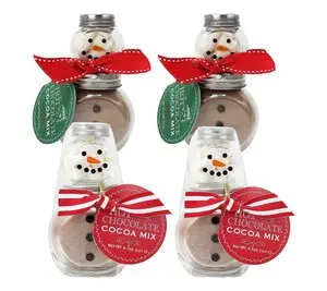 TOO GOOD GOURMET Sh 12/9 4pc Mini Snowman Hotcocoa Jars - One-color
