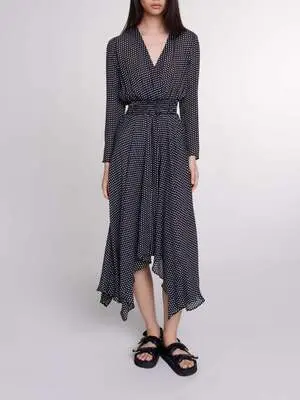 Maje Vestido Midi De Lunares - Clover Dot