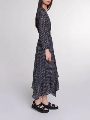 Maje Vestido Midi De Lunares