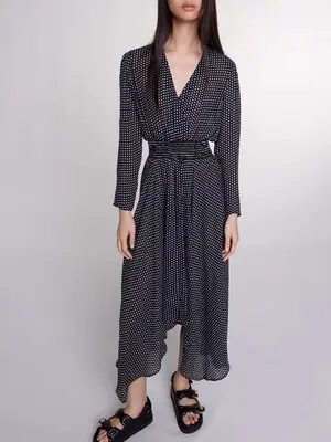 Maje Vestido Midi De Lunares