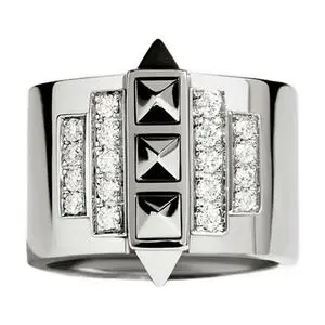 STATEMENT Rockaway Pinky Ring With Five Picots - Silver