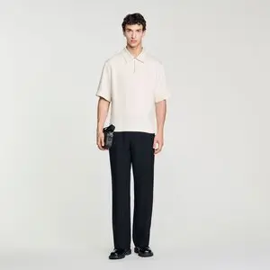 Sandro Loose-fit Shirt With Zipped Collar