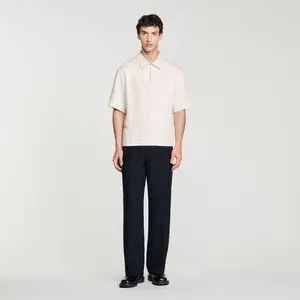 Sandro Loose-fit Shirt With Zipped Collar