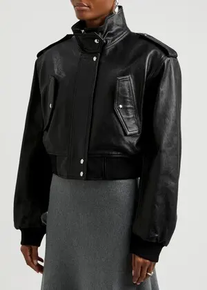 Khaite Kember Cropped Leather Jacket