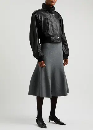 Khaite Kember Cropped Leather Jacket