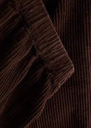 American Vintage Padow Cropped Corduroy Trousers - Brown
