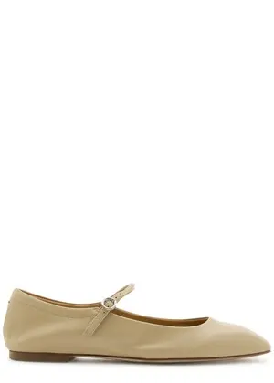 AeydĒ Uma Leather Ballet Flats - Beige