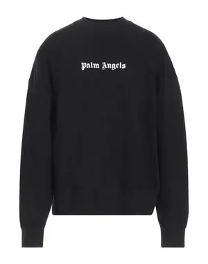 Palm Angels Cotton Elastane Sweatshirt - Black