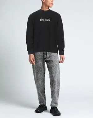 Palm Angels Cotton Elastane Sweatshirt - Black