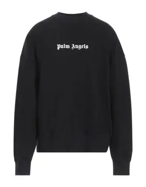 Palm Angels Cotton Elastane Sweatshirt - Black