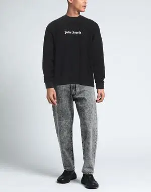Palm Angels Cotton Elastane Sweatshirt - Black
