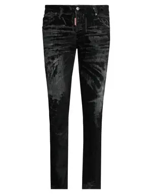 Dsquared2 Jeans In Cotton, Elastane, And Calfskin