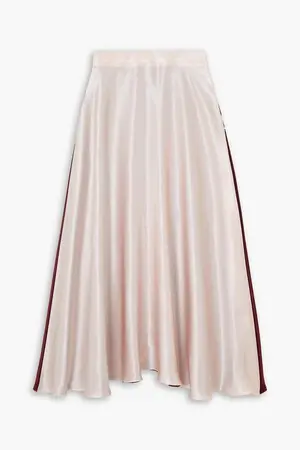 Halpern Twotone Silksatin Midi Skirt