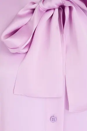 Oscar De La Renta Pussy-bow Silk-satin Blouse