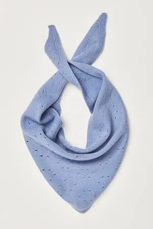 Free People Essential Triangle Scarf Blue