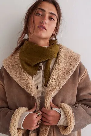 Free People Essential Triangle Scarf Fire Green
