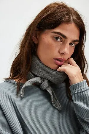 Free People Essential Triangle Scarf Grey