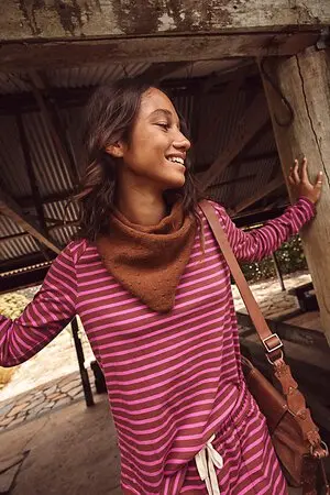 Free People Essential Triangle Scarf Honey Bronze