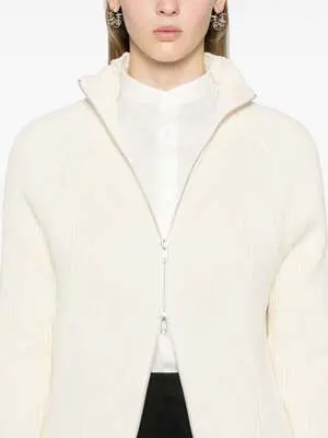 Y’s Zip-up Ribbed-knit Cardigan