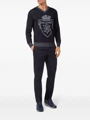 BILLIONAIRE Silk Pullover - Blue