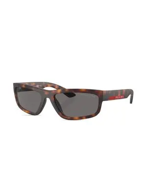 Prada Tortoiseshell Rectangle-frame Sunglasses