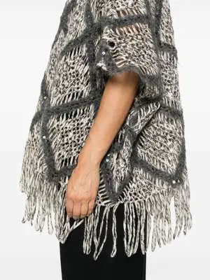 Brunello Cucinelli Sequin-embellished Poncho