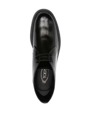 TOD'S Leather Desert Boots - Black