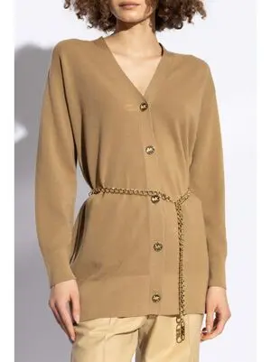 Michael Kors Chain Belted Cardigan