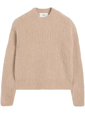 AMI Paris Ribbed Wool Blend Jumper