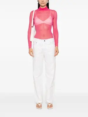 P.a.r.o.s.h Guff Sequin-embellished Jeans - White