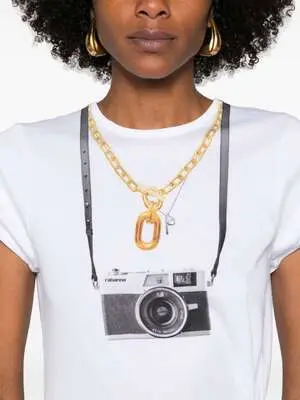 Rabanne Camera-print Cotton T-shirt