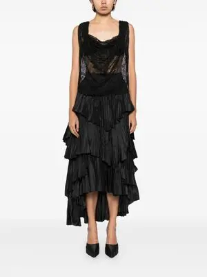 SAIID KOBEISY Lace Draped Top