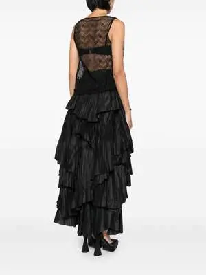 SAIID KOBEISY Lace Draped Top