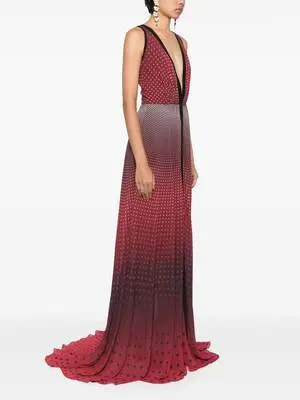 SAIID KOBEISY Polka Dot Gradient Effect Gown