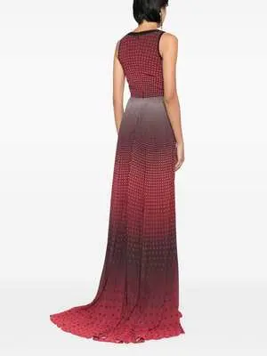 SAIID KOBEISY Polka Dot Gradient Effect Gown