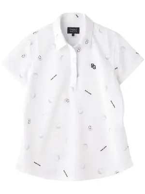 PEARLY GATES All-over Logo Print Polo