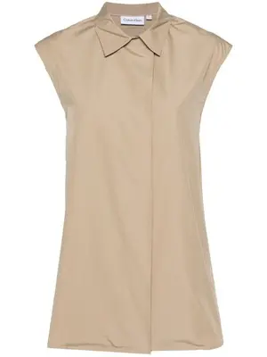 Calvin Klein Sleeveless Poplin Shirt