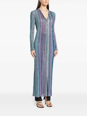 Missoni Sequinned Pleated Cardigan - Blue