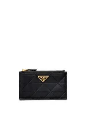 Prada Triangle-motif Leather Card Holder