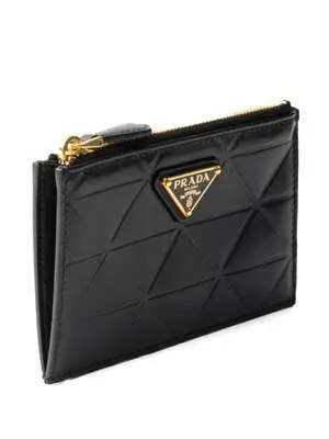 Prada Triangle-motif Leather Card Holder