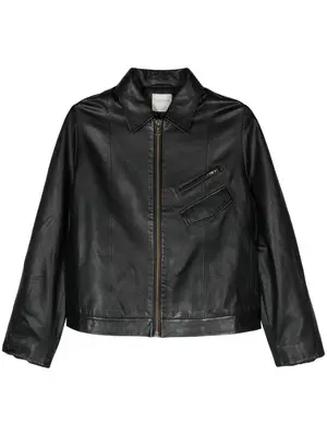 FORTE_FORTE Zip-up Leather Jacket