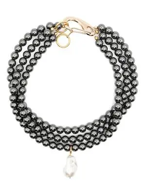 ATU BODY COUTURE Layered Pearl Necklace - Grey