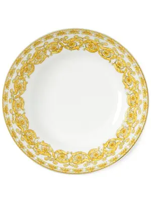 Versace Round Soup Plate - White