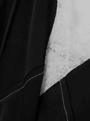 Victoria Beckham Paneled Lace-trimmed Satin Camisole