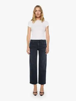 MOTHER The Mid Rise Zip Rambler Ankle Jeans - Black